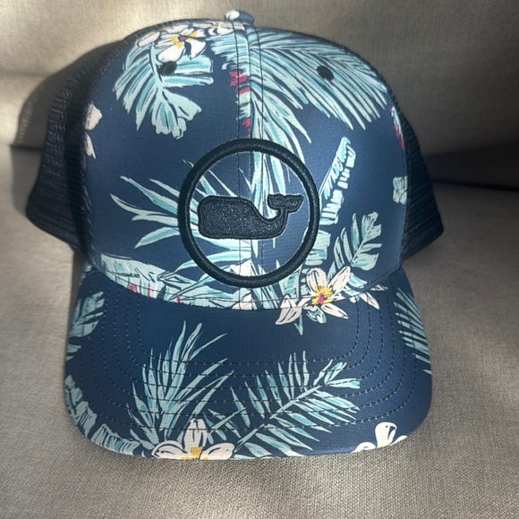 Vineyard Vines | Accessories | Vineyard Vines Blue Floral Trucker Hat ...